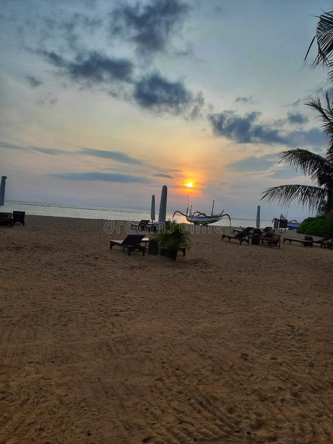 An Amazing View of the Beauty of Sunrise at the Beach Stock Photo ...
