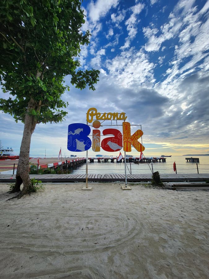 The Amazing View of Biak Bmj Beach Editorial Stock Photo - Image of ...
