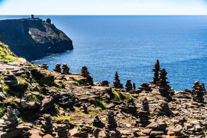 Amazing View of Cliffs of Moher in County Clare, Ireland, in a Sunny ...