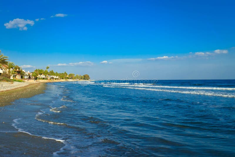 Amazing View of Coastal Area in Cyprus. Stock Image - Image of tropical ...