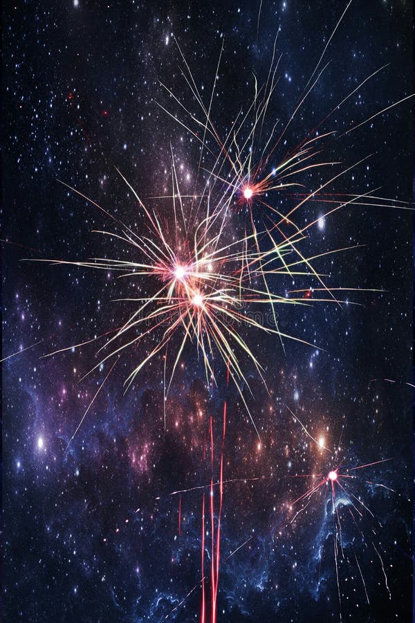 Fireworks in a galaxy stock image. Image of amazing - 103485179