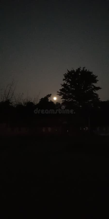 An Amazing View of Full Moon Rise Stock Photo - Image of clicked ...