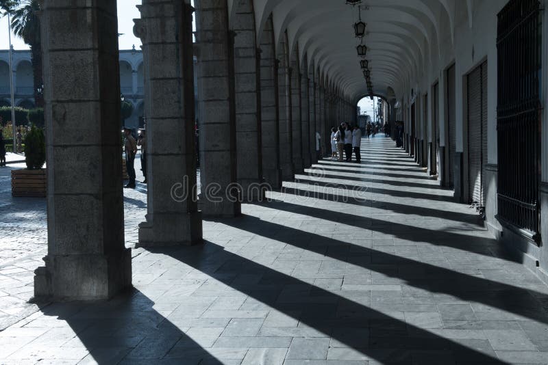 Amazing View of Historical Building S Stone Columns Stock Photo - Image ...