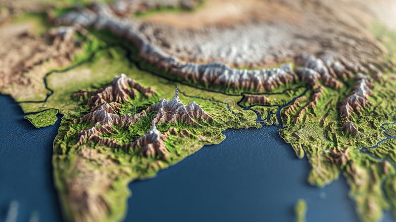 Indian Map Geographical stock photo. Image of banner - 327720958