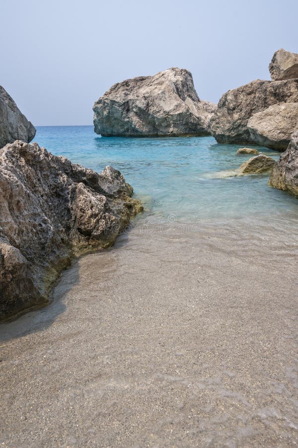 Amazing View of Kathisma Beach at Lefkada, Greece Stock Photo - Image ...