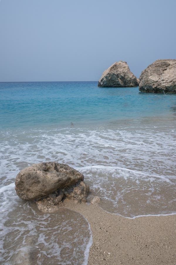 Amazing View of Kathisma Beach at Lefkada, Greece Stock Image - Image ...