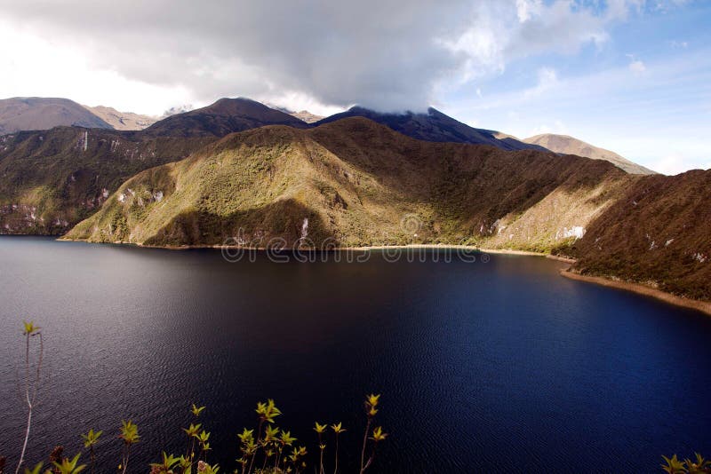 Amazing View of the Laguna De Cuicocha Lake in Ecuador Stock Photo ...