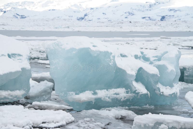 Amazing View of Little Icebergs and Cold Ocean Water Stock Image ...