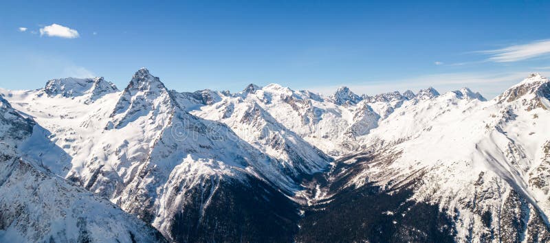 Amazing View of the Mountain Peak Panorama Stock Image - Image of peak ...