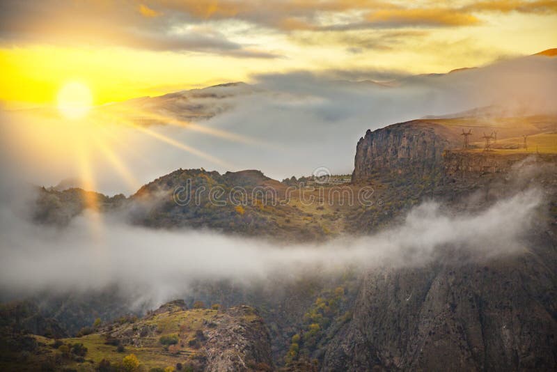 Amazing View from the Mountain Peak on Rocks Stock Photo - Image of ...