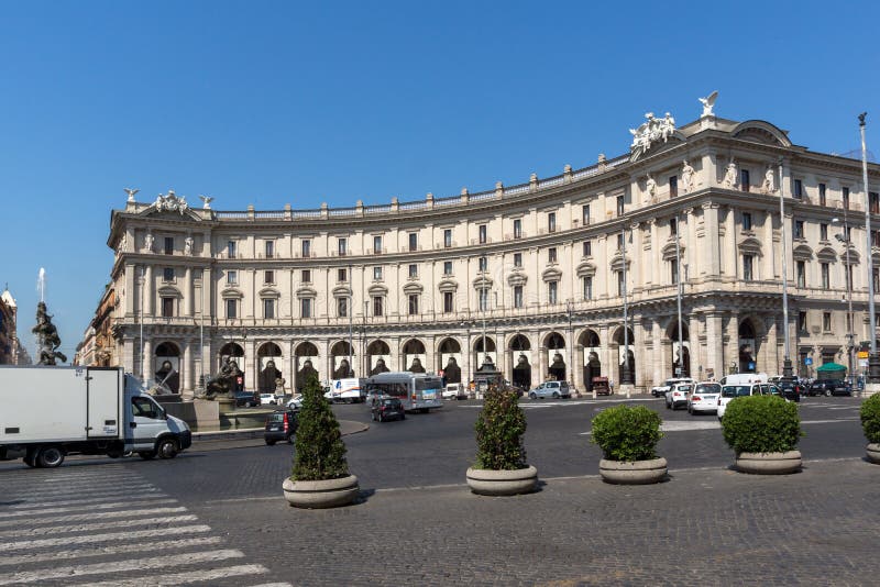Amazing View of Piazza Della Repubblica, Rome, Italy Editorial Stock ...