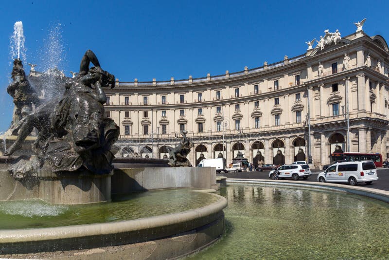 Amazing View of Piazza Della Repubblica, Rome, Italy Editorial ...