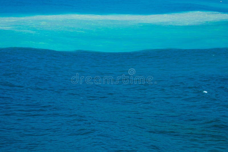 Amazing View of the Sea Split in Three Colors Blue, Turquoise and White ...