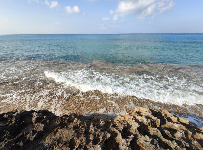 Amazing View from the Seashore, Rocky Coast, , Cloud, Sky, Stones ...