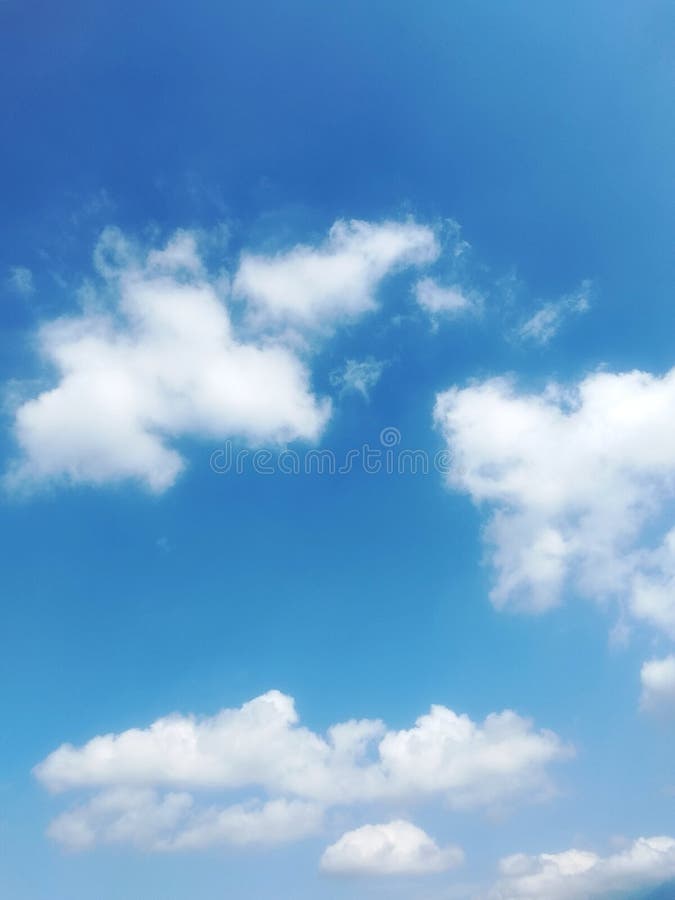 An Amazing View, Very Beautiful White Clouds Against a Blue Sky ...