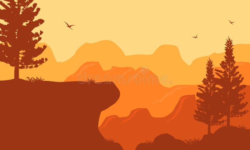 Amazing Views Sky at Twillight on Afternoon. Vector Illustration Stock ...