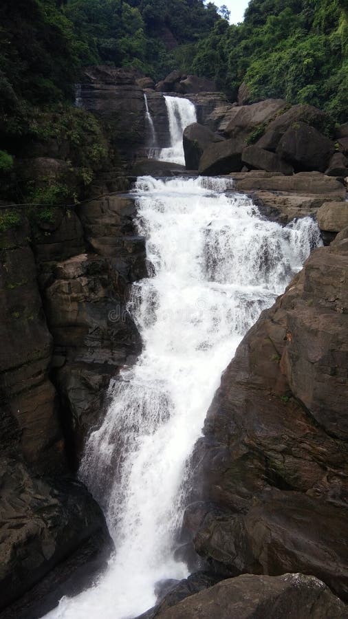 Amazing Waterfall with Calm Nature Stock Photo - Image of calm ...