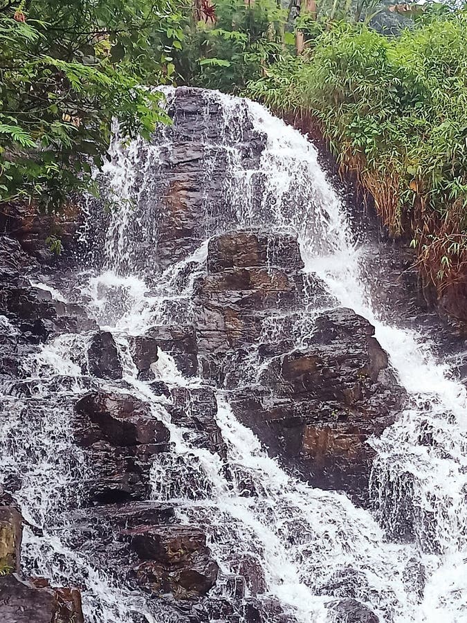 Amazing Waterfall Inside the Jungle Stock Image - Image of waterfall ...