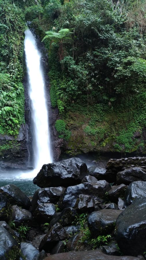 Waterfall Sukabumi West Java Stock Photo - Image of java, jungle: 206725604