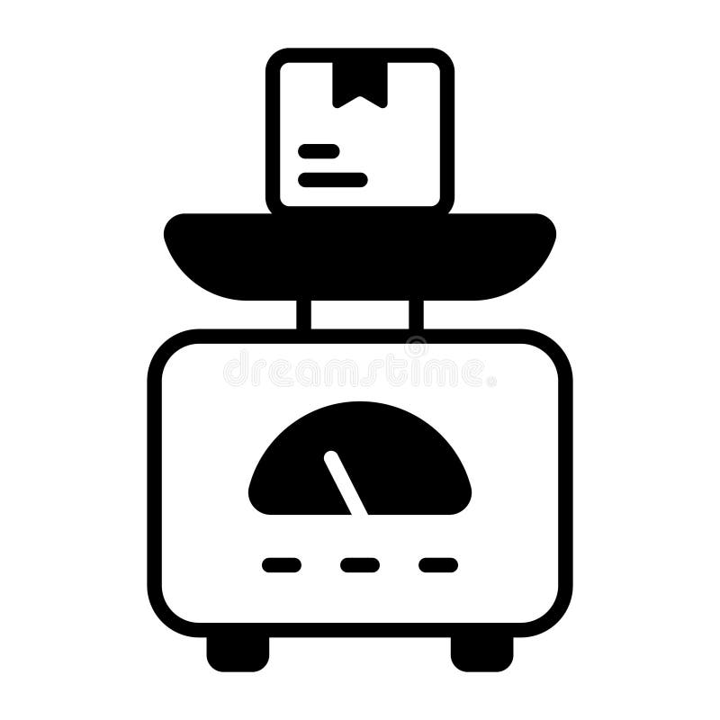 Delivery Weighing Vector Icon on White Background. Flat Vector Delivery ...