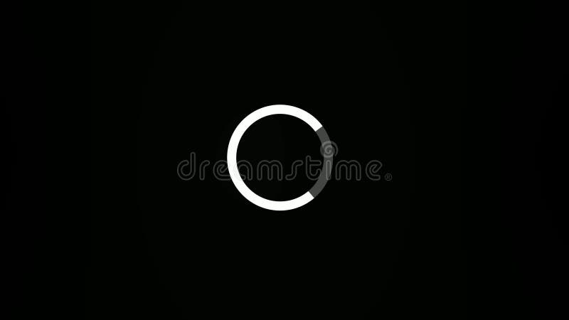Amazing White Circle Waiting Loading on Black Background Stock Video ...