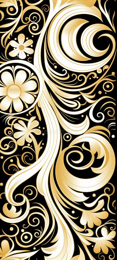 Amazing White, Gold and Black Maori Pattern Stock Photo - Image of ...