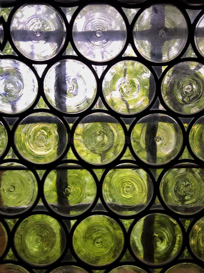 Amazing Window with Round Panes Stock Photo - Image of close, glass ...