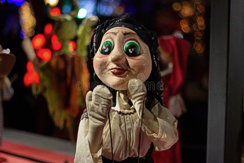 A Amazing Women Puppet Dancing on Holiday Stock Image - Image of ...