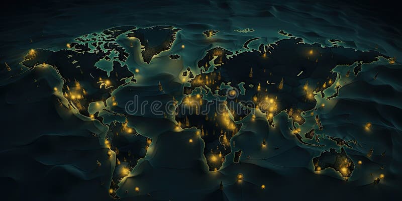 Amazing world map stock illustration. Illustration of graphic - 303999270