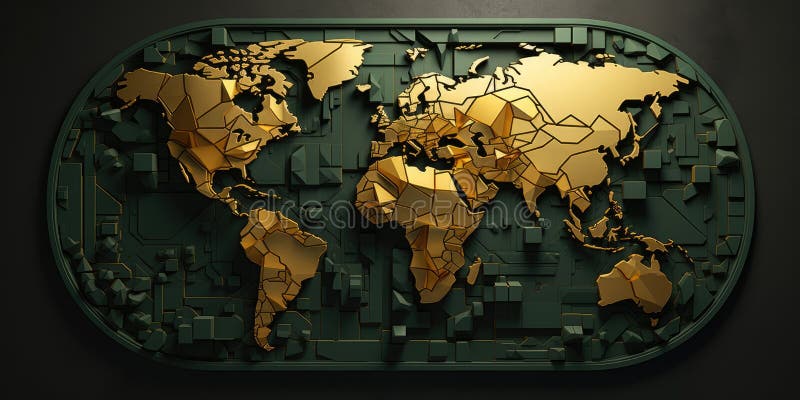 Amazing world map stock image. Image of gradient, europe - 304003521