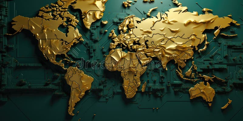 Amazing world map stock image. Image of continent, america - 304004643