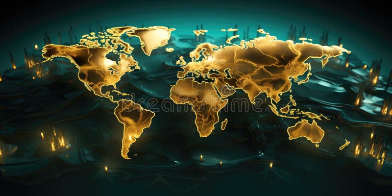 Amazing world map stock photo. Image of gradient, africa - 304053502