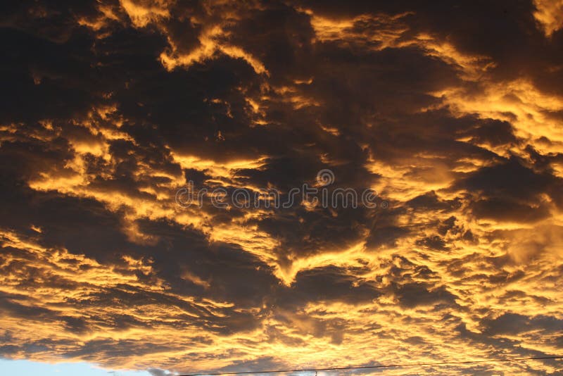 Amazing Yellow after Rain Sky Stock Photo - Image of perfect, grey ...