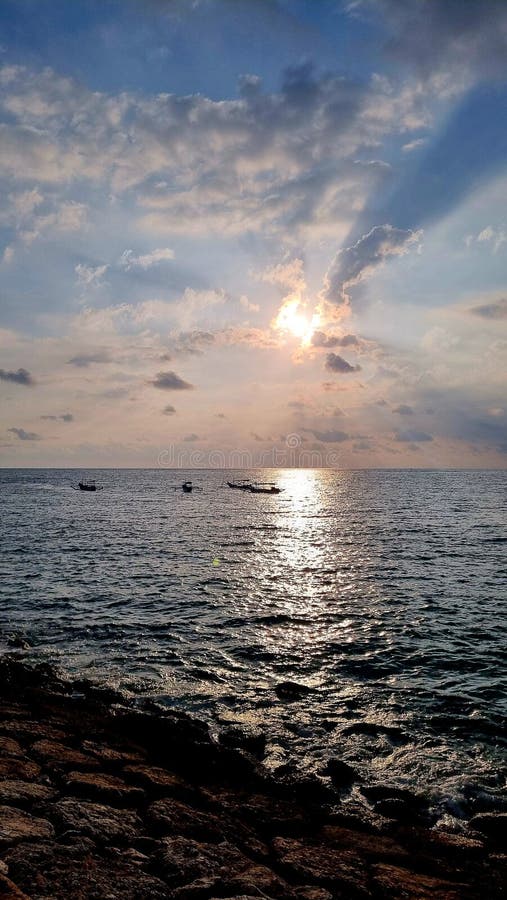 Amazingly Beautiful Sunset View in the Afternoon Stock Image - Image of ...