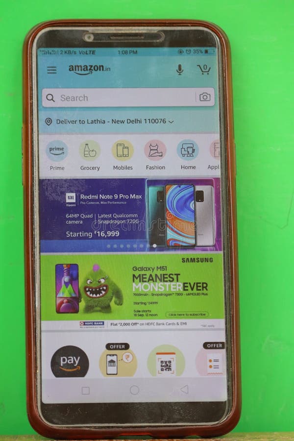 New Delhi /India ,August 15 2020:Amazon App Editorial Stock Photo ...
