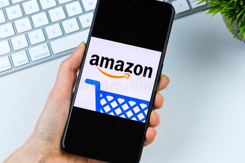 Amazon App Logo on a Smartphone Screen. Editorial Stock Image - Image ...
