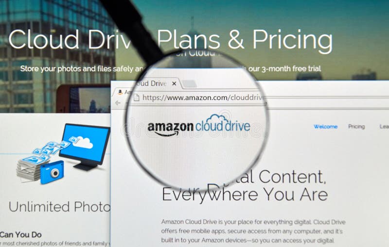 Amazon Cloud Drive redactionele stock foto. Image of mededeling - 71104288