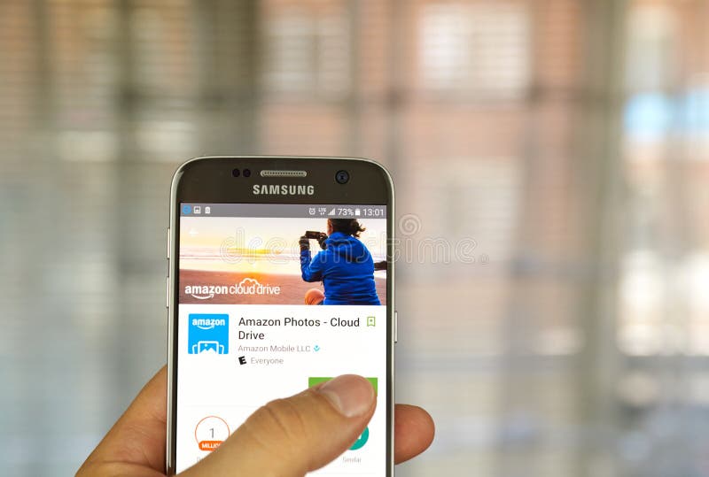 Amazon Cloud Drive app editorial stock photo. Image of internet - 73614883