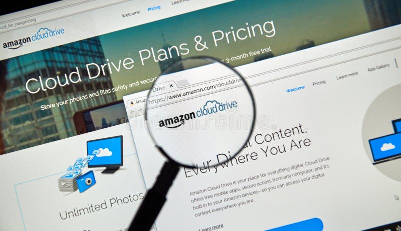 Amazon Cloud Drive. editorial image. Image of computing - 71104440