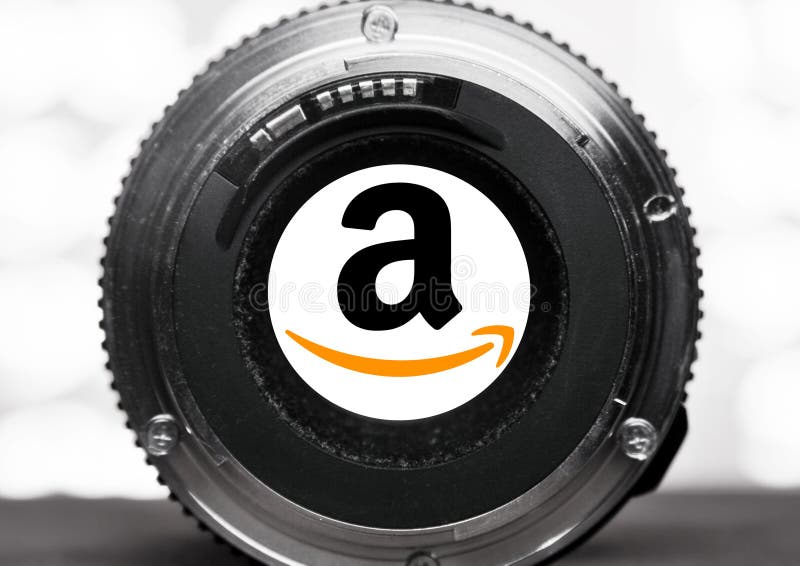 Amazon company logo editorial stock photo. Image of computer - 295962618