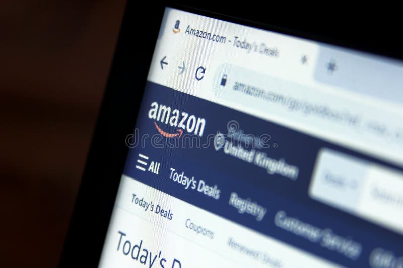 Amazon company website editorial stock image. Image of electronic ...