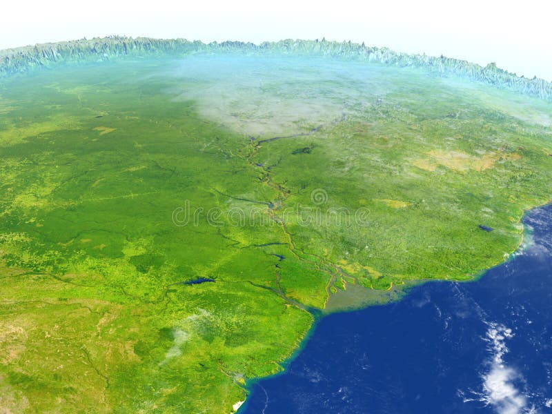 Amazon Delta on Planet Earth Stock Illustration - Illustration of south ...