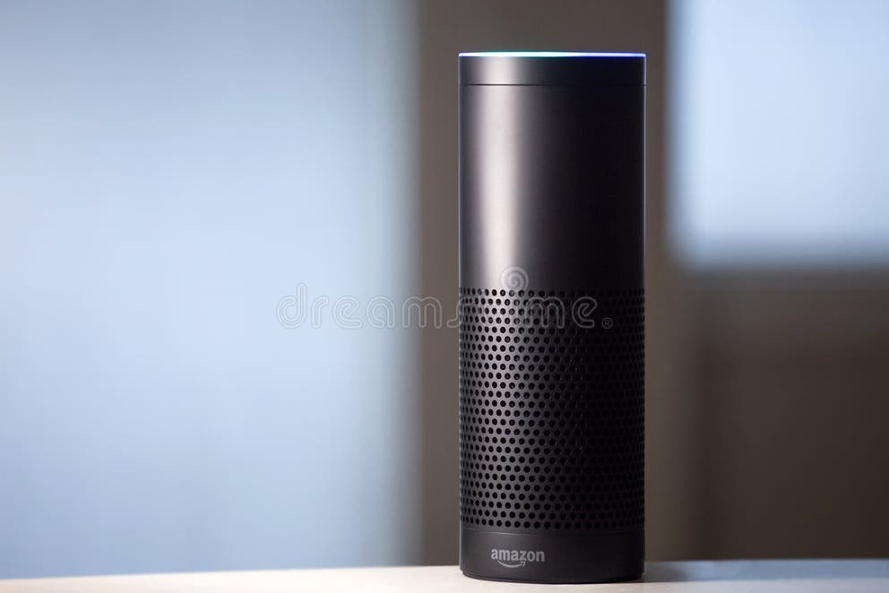 Amazon Echo Voice Recognition Editorial Photo - Image of product, music ...