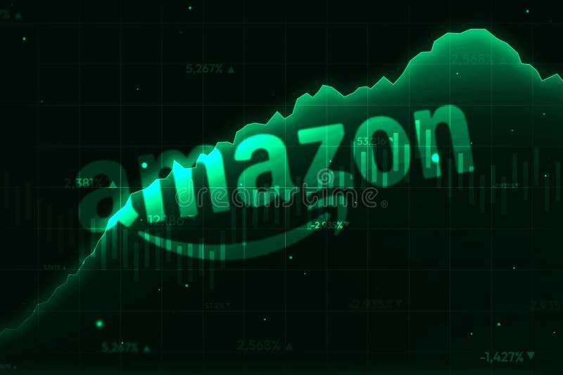 Amazon Ecommerce Company Going in High Profits with Green Graph ...