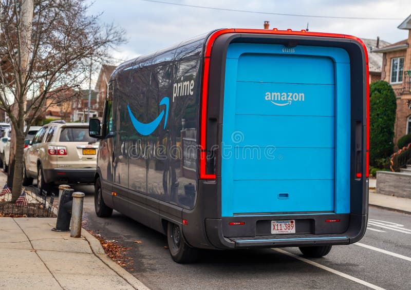 An Amazon Electric Delivery Van in Brooklyn, New York Editorial Photo ...