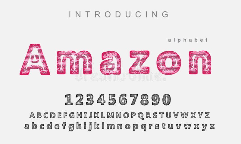 Amazon Font. Elegant Alphabet Letters Font and Number Illustration de ...
