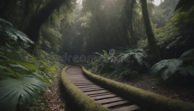 Amazon Forest Beautiful Landscape Stock Illustration - Illustration of ...