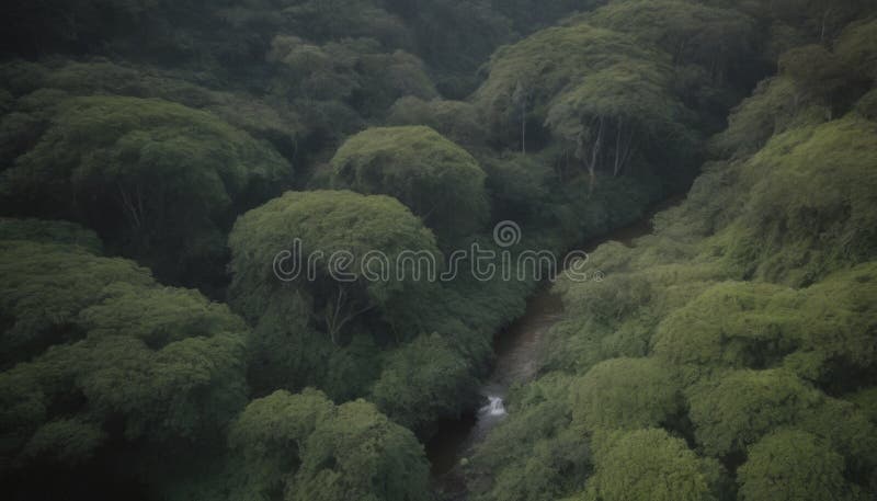Amazon Forest Top View Beautiful Landscape Stock Illustration ...