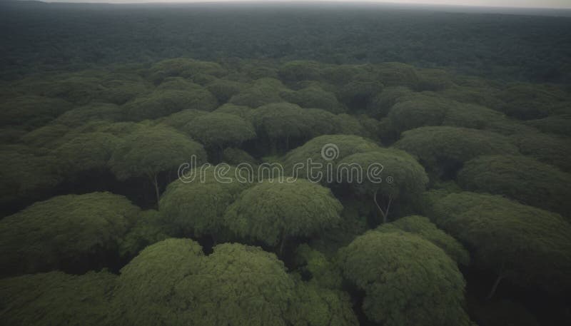 Amazon Forest Top View Beautiful Landscape Stock Illustration ...
