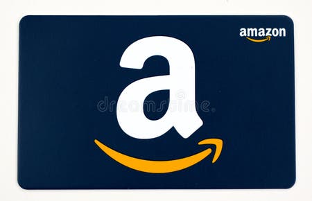 Amazon Gift Card on a White Background. Editorial Stock Photo - Image ...